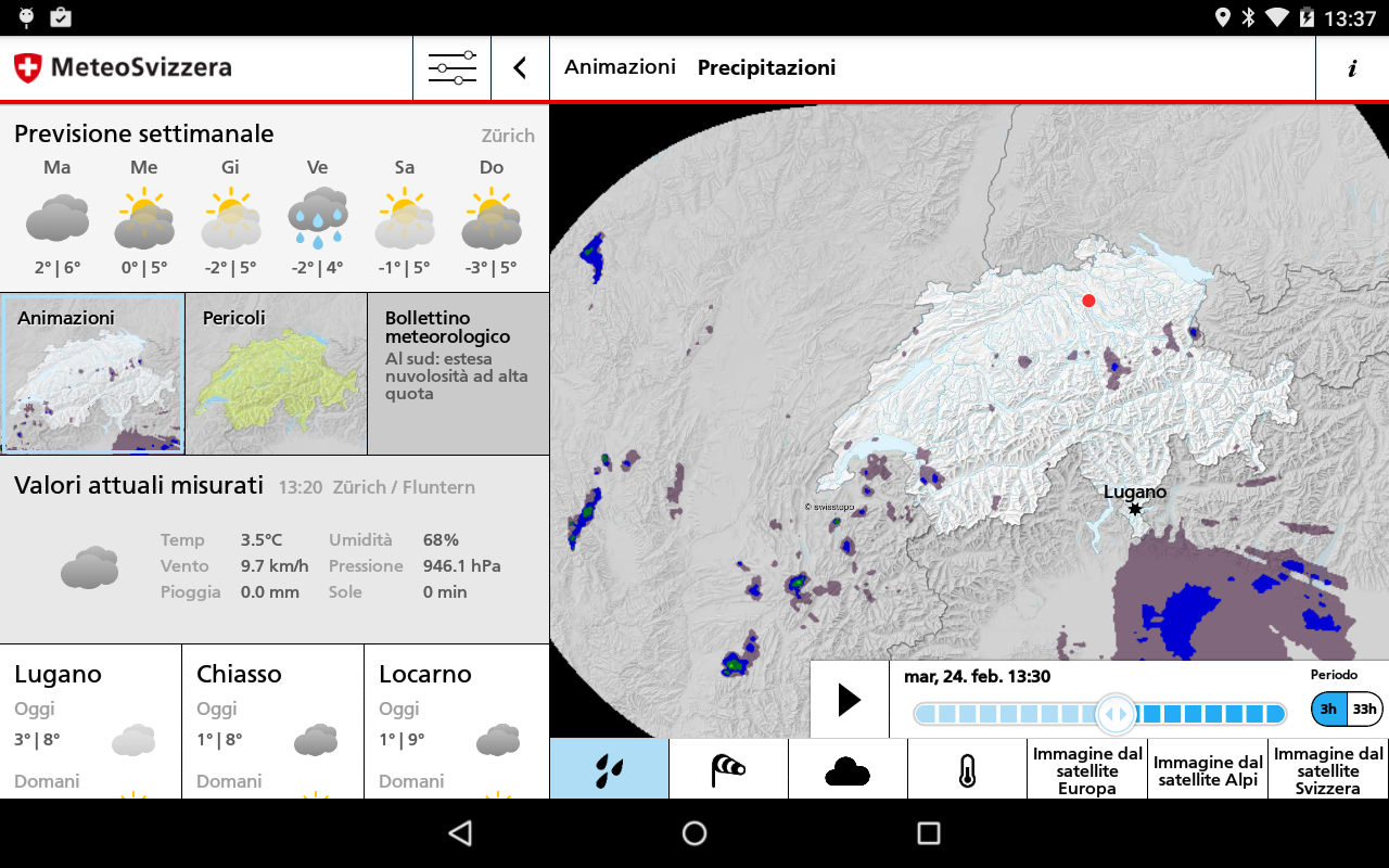 MeteoSwiss - App Android su Google Play