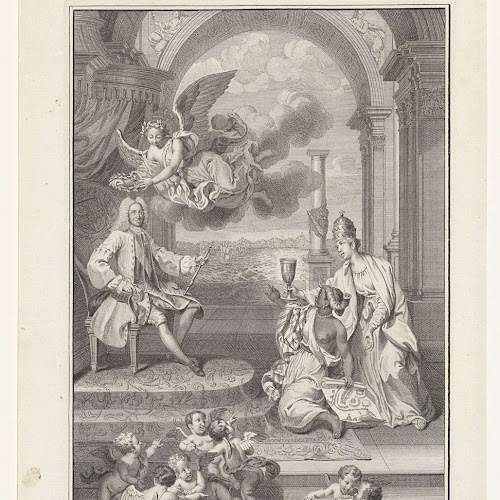 Koning Filips V van Spanje gelauwerd en geëerd, François Morellon La ...