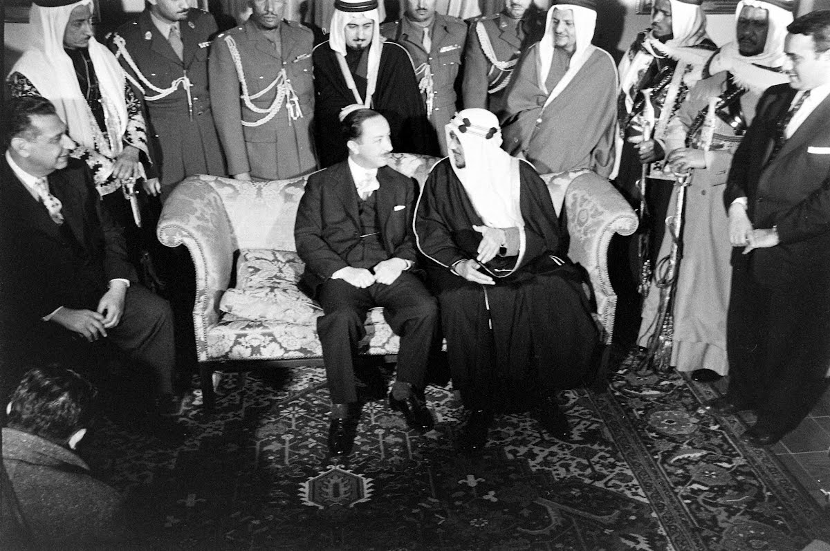 King Saud With Crown Prince Emir Abdul Ilah Of Iraq - Edward Clark ...