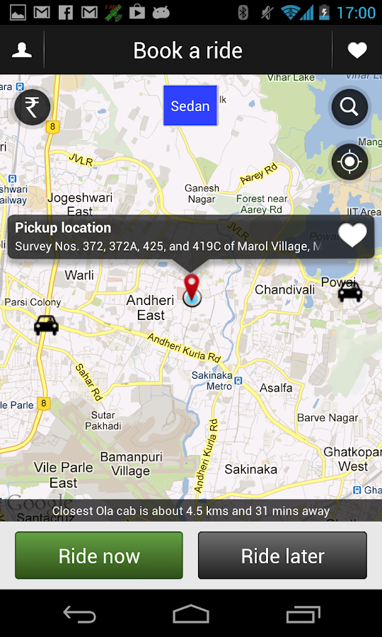 Ola cabs - Book taxi in India - Android Apps on Google Play