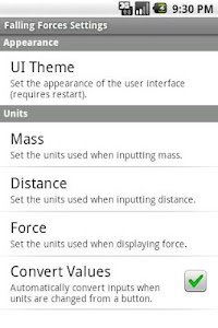 Falling Forces (free) – Falling Forces is a simple calculator for ...