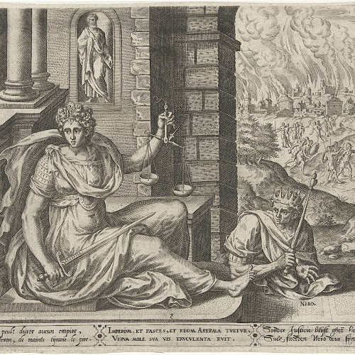 Nero en de rechtvaardigheid (Justitia), Hans Collaert (I), after ...