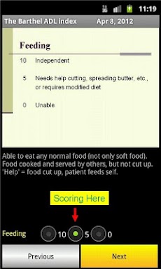 「Barthel Index ( ADL ) Scoring」 - Androidアプリ | APPLION