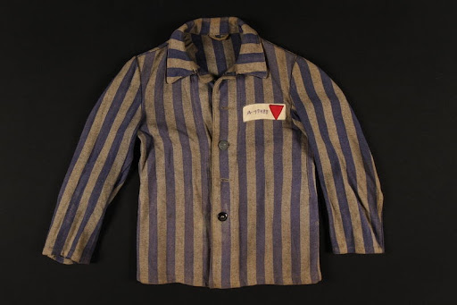 Concentration camp inmate uniform jacket worn by a Polish Jewish ...