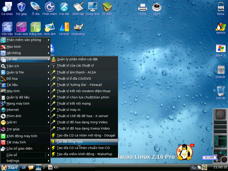 Hacao Linux pro 2.16 và cách khởi động bằng file ISO