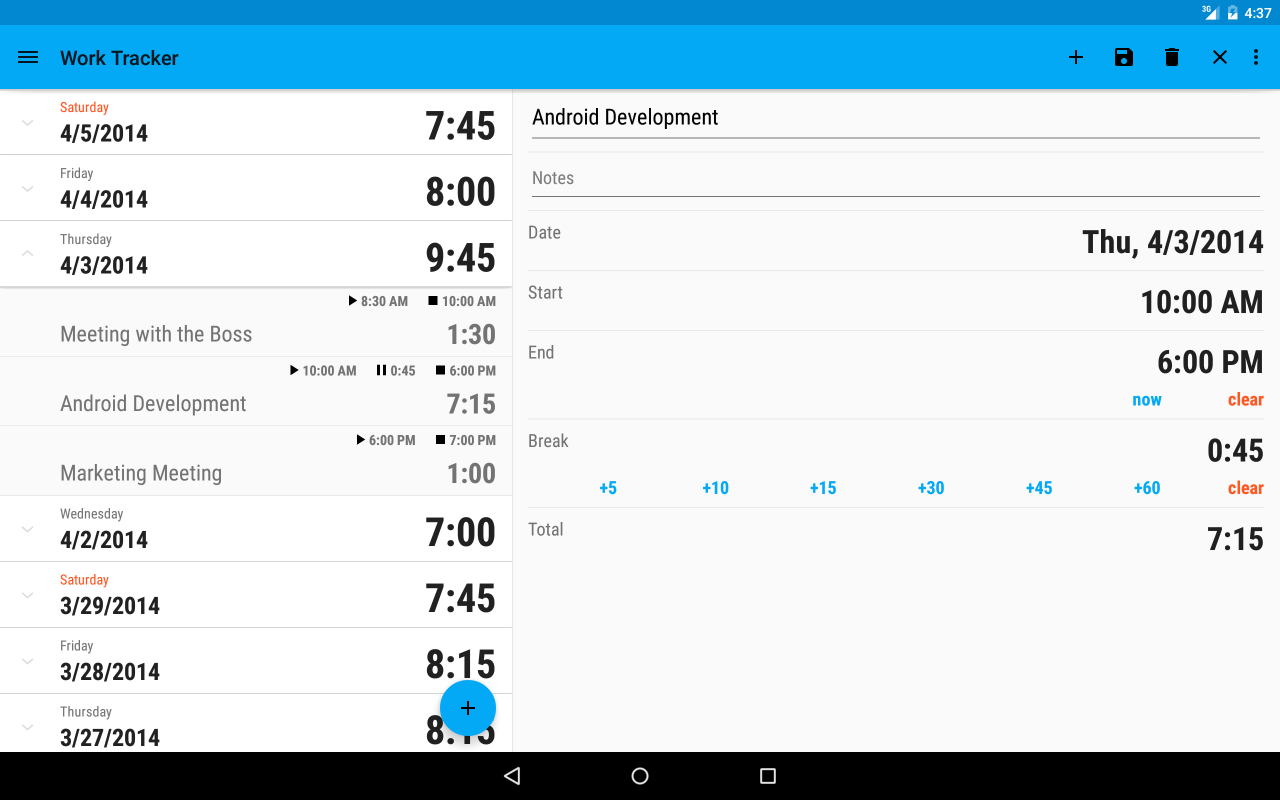 Work Tracker - Android Apps on Google Play