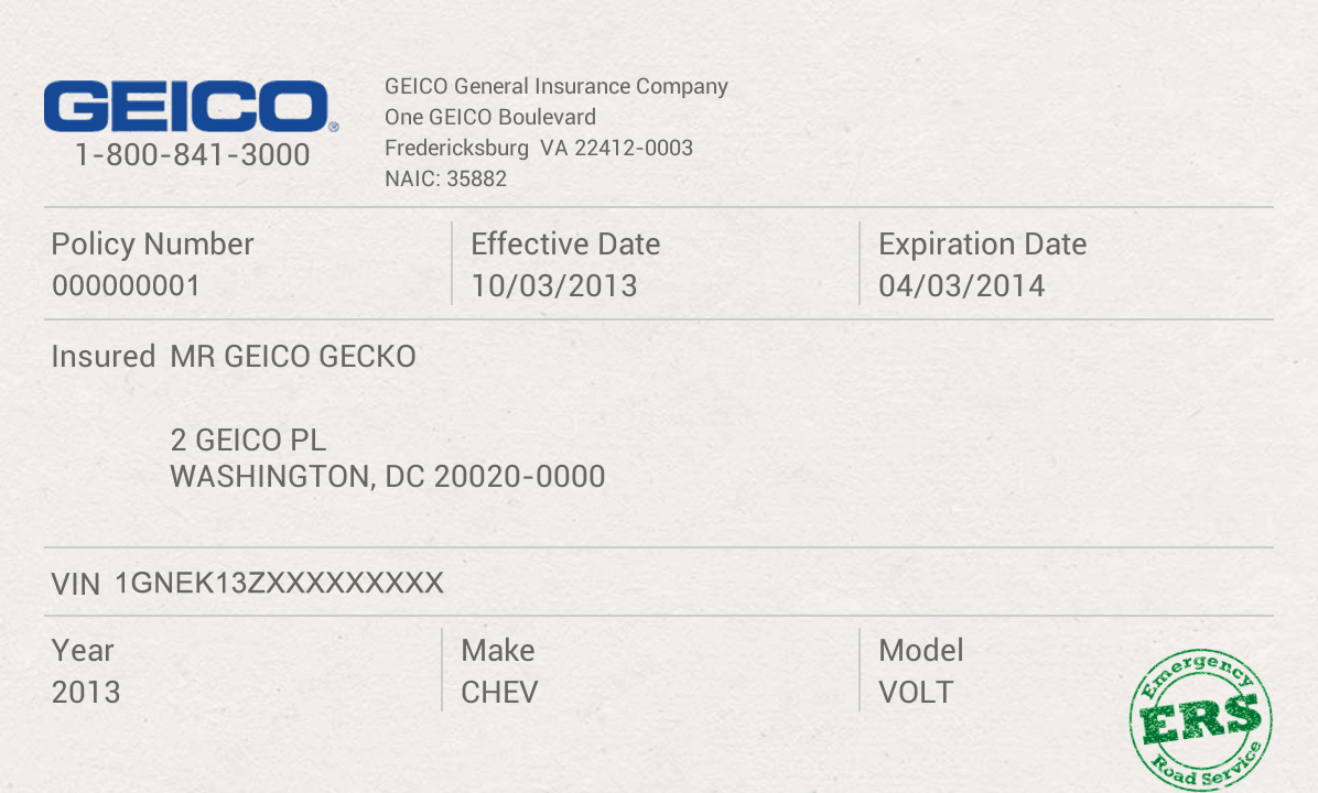 GEICO Insurance Card Template Geico Pertaining Dalep Midnightpig Naic 