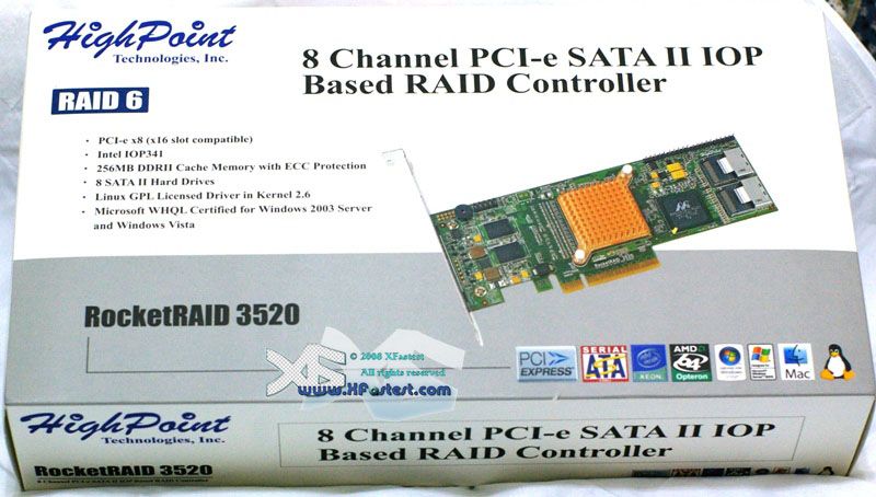 [XF]HighPoint RocketRAID 3520 硬體磁碟陣列卡評測-HighPoint,RocketRAID,HighPoint,RocketRAID