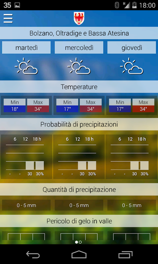 Meteo Alto Adige - App Android su Google Play