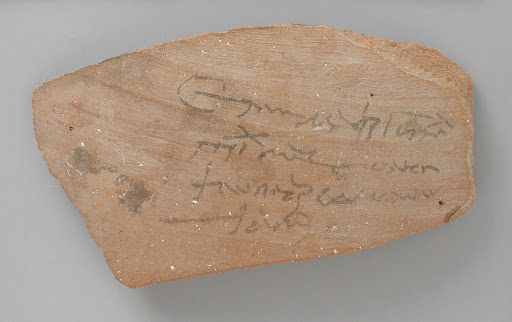 Ostracon with Greek Inscription - Unknown — Google Arts & Culture